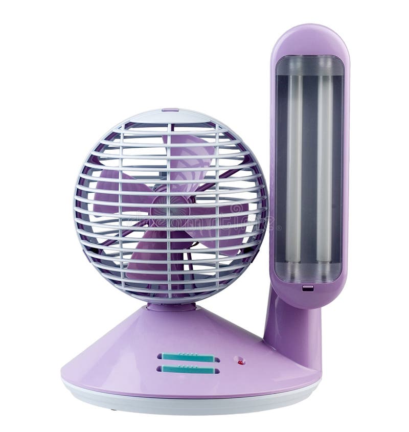 Rechargeable Oscillating Fan with Light Stock Image - Image of cold ...