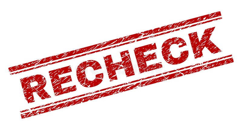 Scratched Textured RECHECK Stamp Seal Stock Vector - Illustration of ...