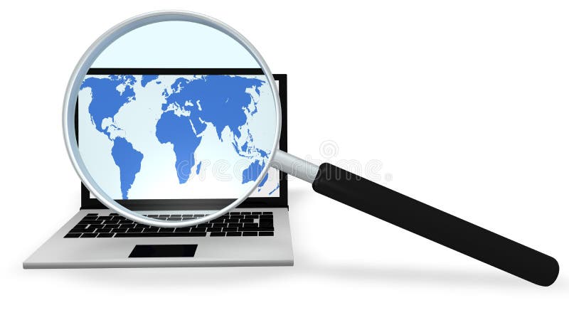 Recherche D'Internet Pour Information Illustration Stock - Illustration ...