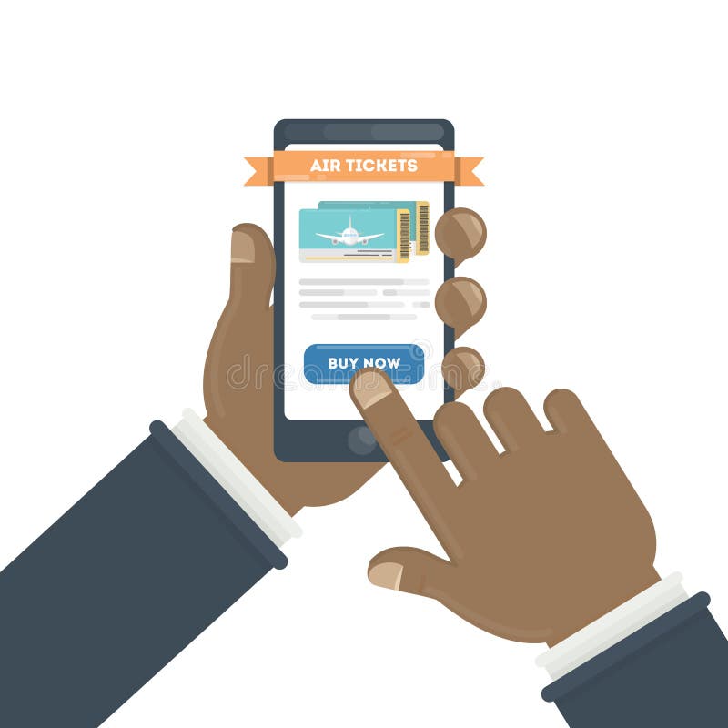 Recherche de billet de vol illustration de vecteur. Illustration du ...