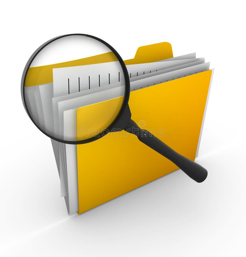 Recherche de dossier illustration stock. Illustration du abstrait ...