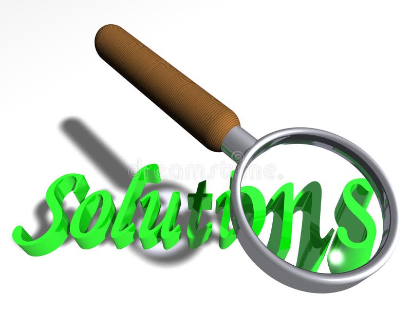 Recherche des solutions illustration stock. Illustration du construit ...