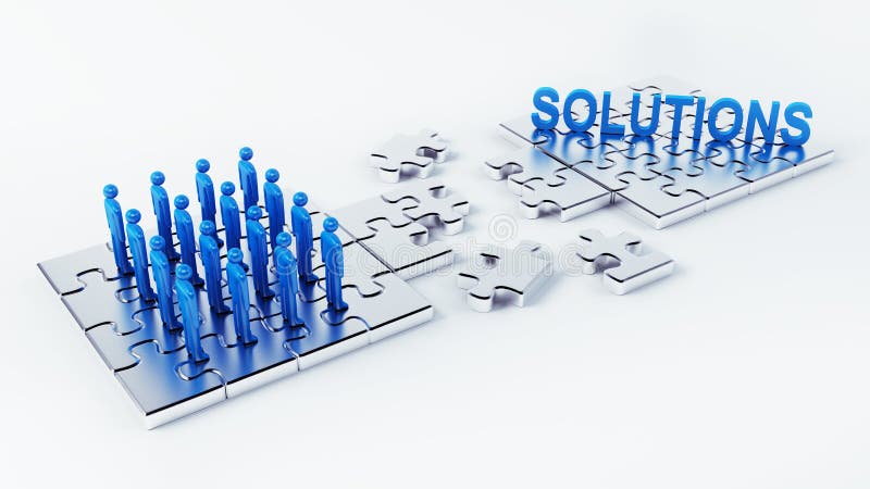 Recherche des solutions illustration stock. Illustration du construit ...