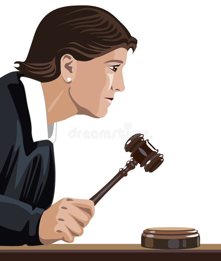 Rechter vector illustratie. Illustration of mens, advocaat - 7466418