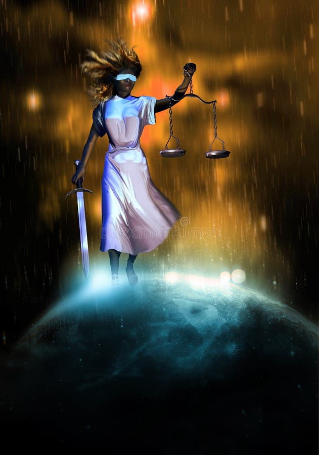 Rechtvaardigheid Over De Wereld Stock Illustratie - Illustration of ...