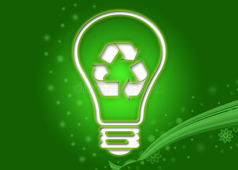 Recicl o bulbo ilustração stock. Ilustração de flor, potência - 12697989