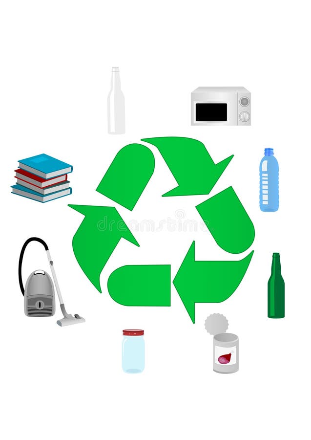 Recicle el concepto ilustración del vector. Ilustración de lata - 8950463