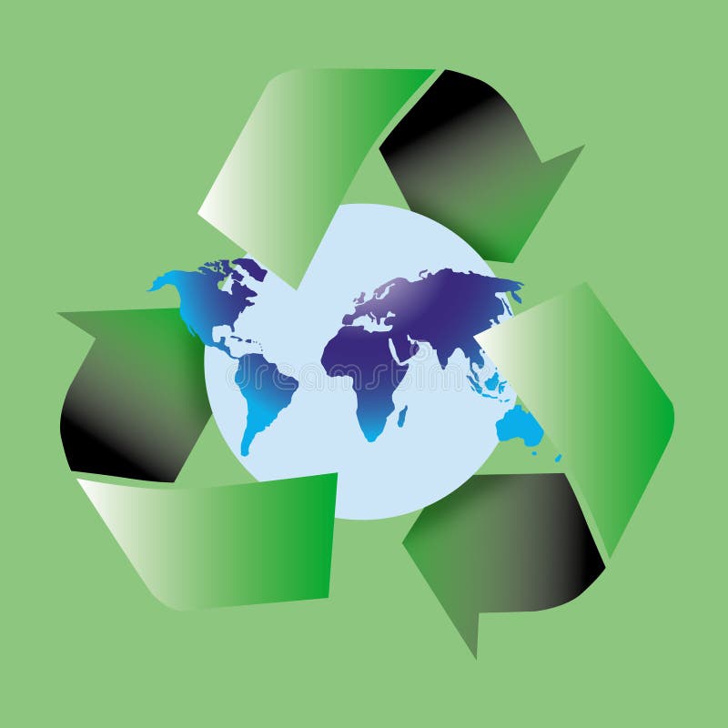 Recicle el mundo stock de ilustración. Ilustración de océanos - 1314961