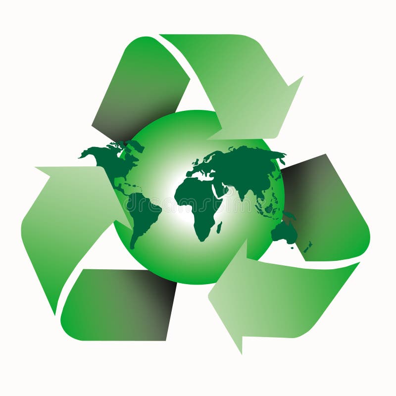 Recicle el mundo ilustración del vector. Ilustración de carbono - 1320220