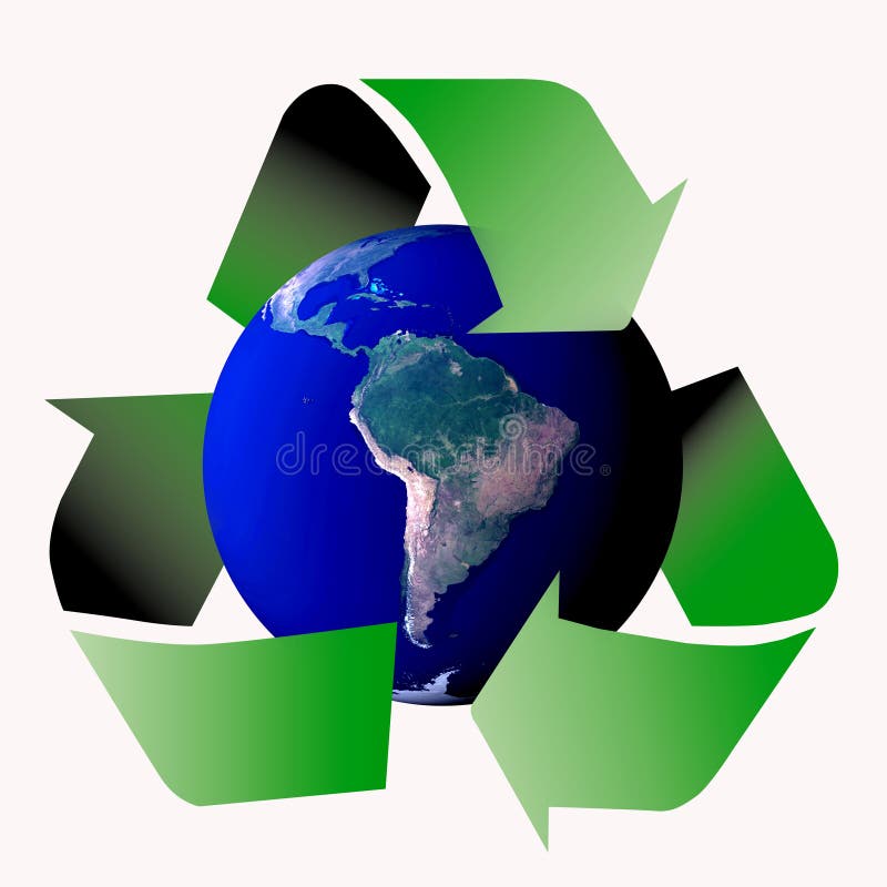Recicle el mundo stock de ilustración. Ilustración de carbono - 3992110