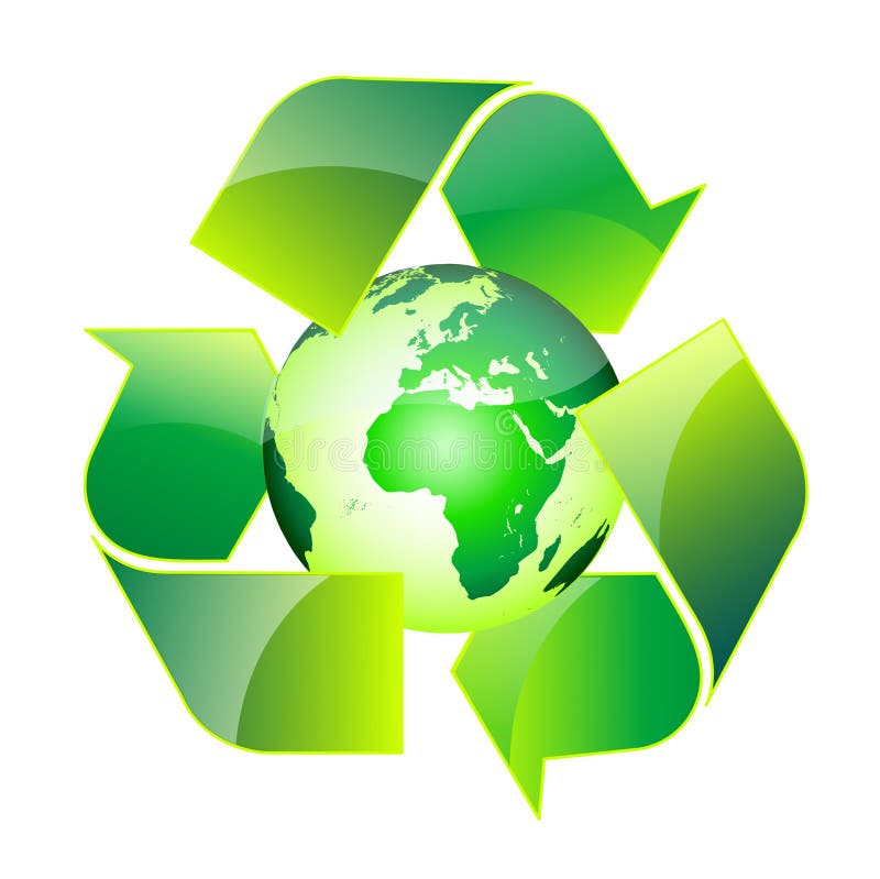 Recicle el mundo ilustración del vector. Ilustración de americano - 9035755
