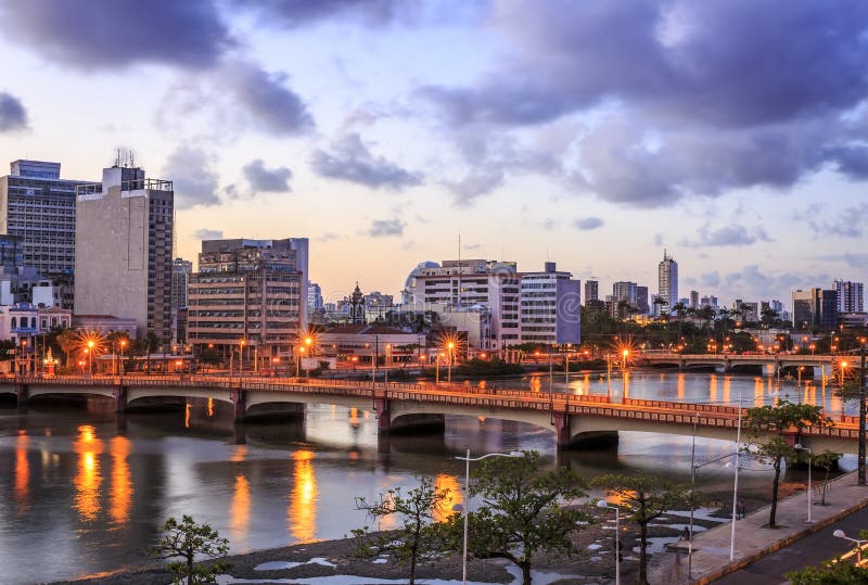 Recife stock image. Image of baroque, noite, downtown - 81637107
