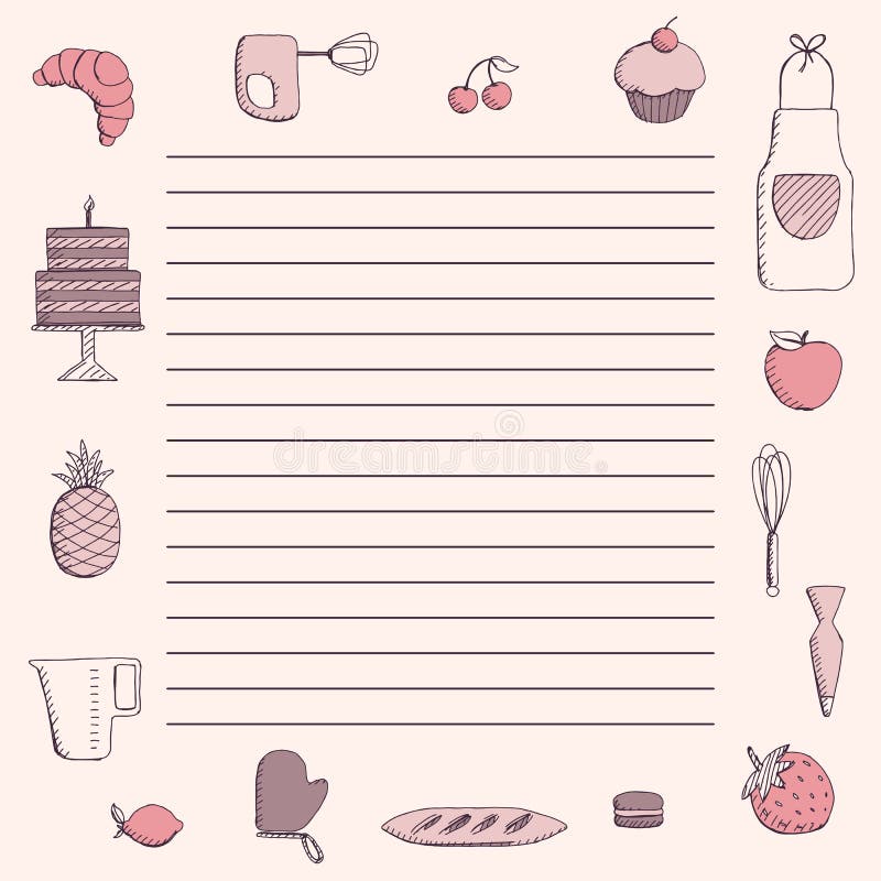Recipe Background stock illustration. Illustration of bowl - 55298823