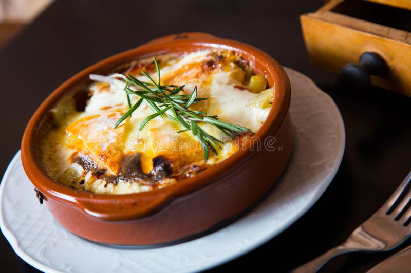 Baked Provolone Cheese with Rosemary. Stock Image - Image of cuisine ...