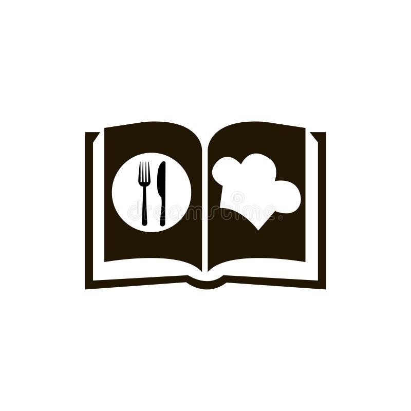 Recipe Black Book Icon. Recipe Book Flat Design Symbol. Flat Design ...