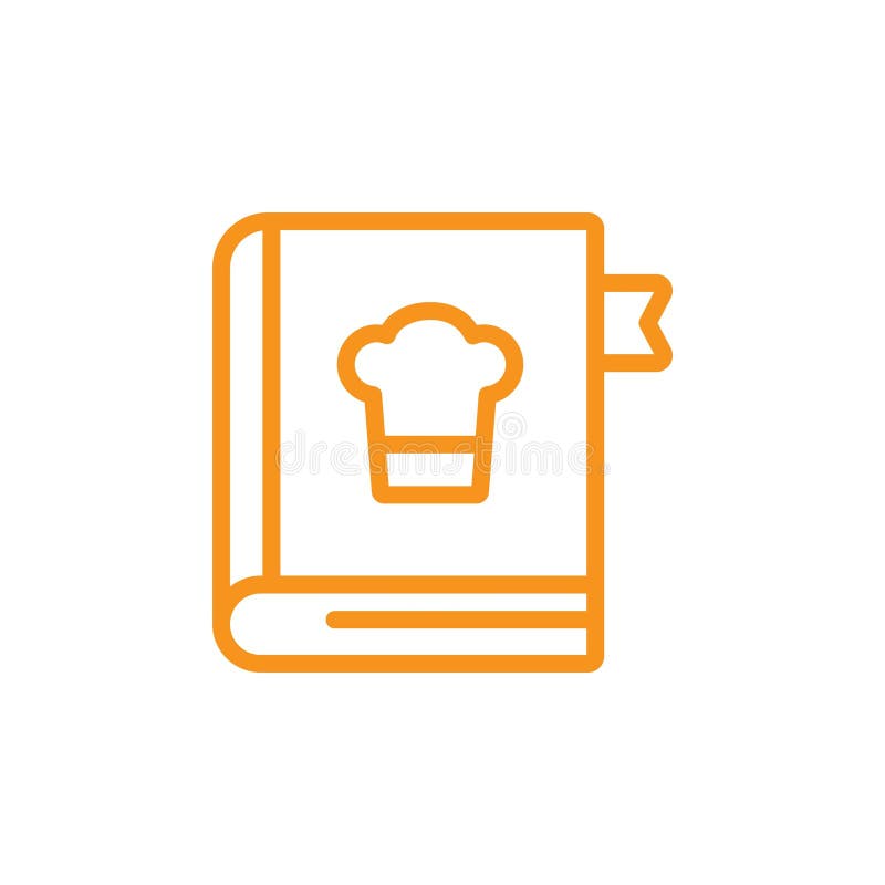 Recipe Book Icon Outline Vector for Web Ui Stock Vector - Illustration ...