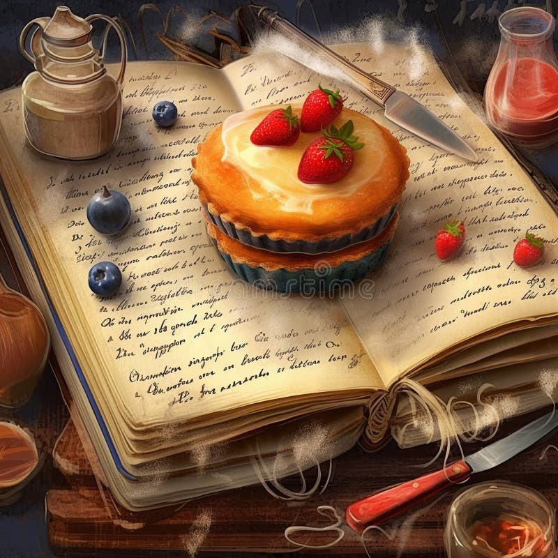 The Recipe Book is on the Table. the Cooking Process Stock Image ...