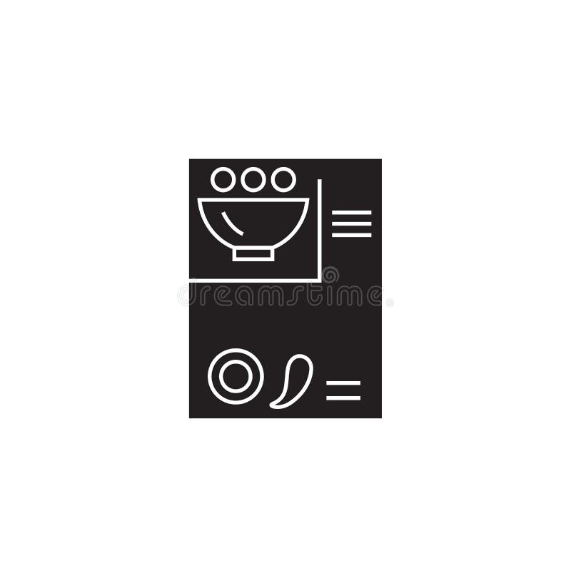Recipe Card Line Icon Concept. Recipe Card Flat Vector Symbol, Sign ... Recipe Card Line Icon Concept. Recipe Card Flat Vector Symbol, Sign ...