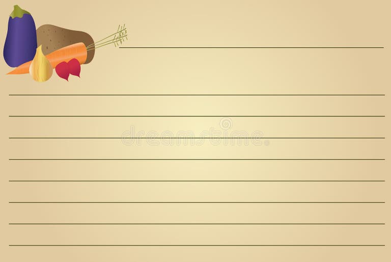 Food Vegetables Recipe Card Stock Illustrations – 1,165 Food Vegetables ...