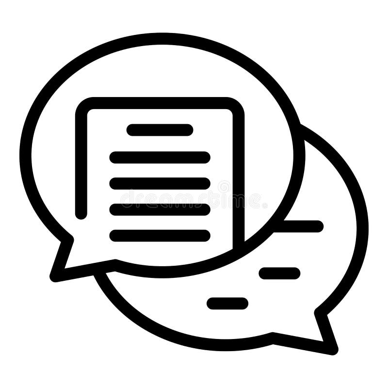 Recipe Chat Icon Outline Vector. Food Cook Stock Illustration ...