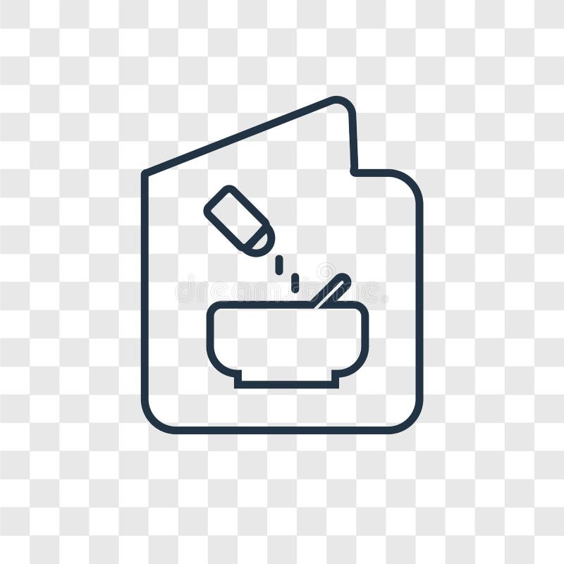 Recipe Concept Vector Linear Icon Isolated on Transparent Background ...