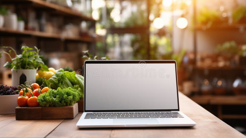 Recipe Creation Ai Generated Laptop Template Stock Illustration ...