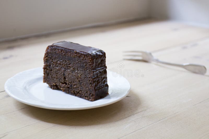 Delicious Dark Chocolate Sponge Cake Stock Image - Image of bakery ...