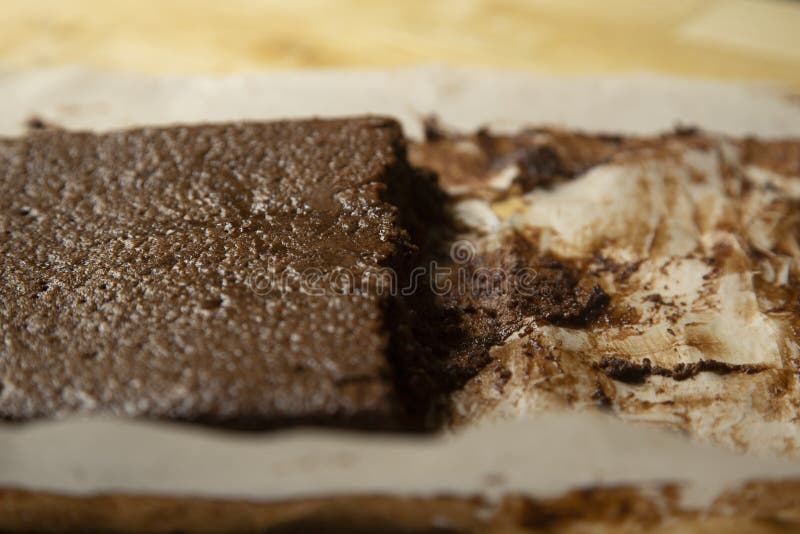 Delicious Dark Chocolate Sponge Cake Stock Image - Image of baked ...