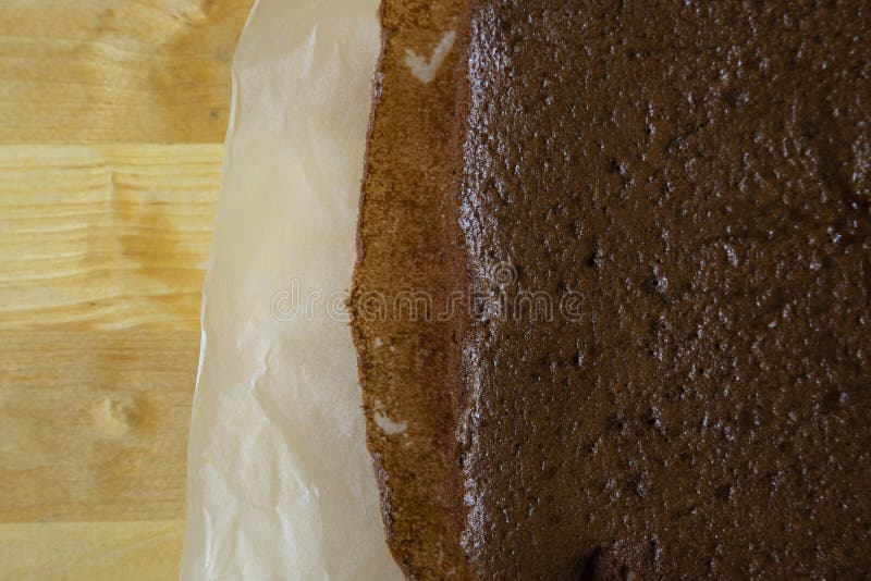Delicious Dark Chocolate Sponge Cake Stock Photo - Image of cake, food ...