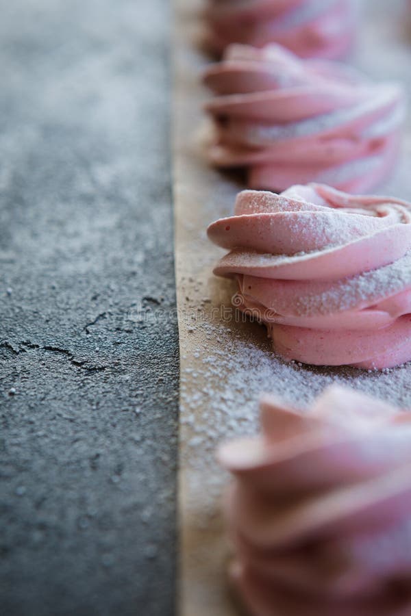 The Recipe for Home-made Russian Marshmallows Zephyr. Stock Image ...