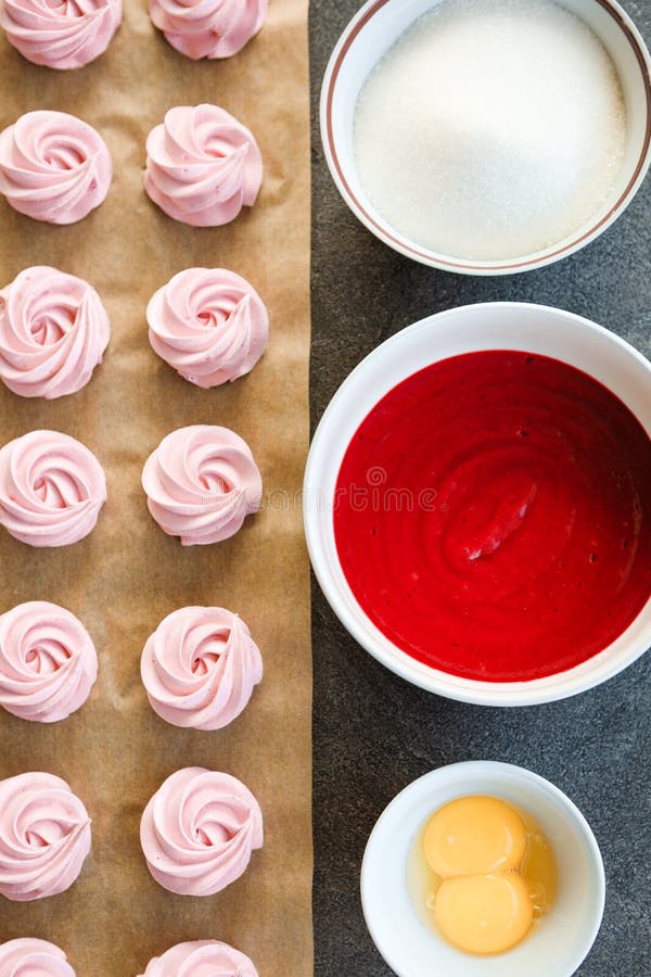 The Recipe for Home-made Russian Marshmallows Zephyr. Stock Photo ...