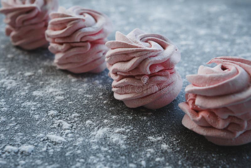 The Recipe for Home-made Russian Marshmallows (Zephyr). Stock Photo ...