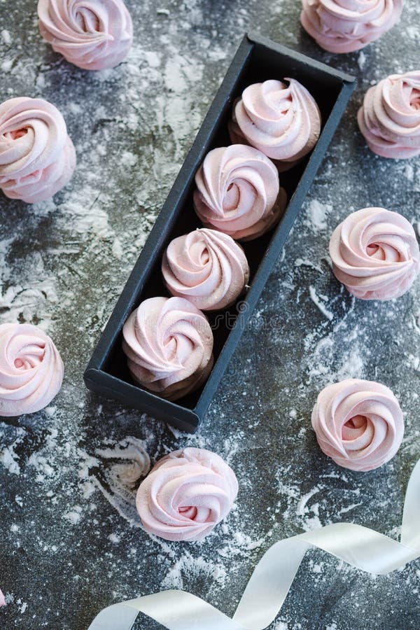 The Recipe for Home-made Russian Marshmallows (Zephyr). Stock Photo ...