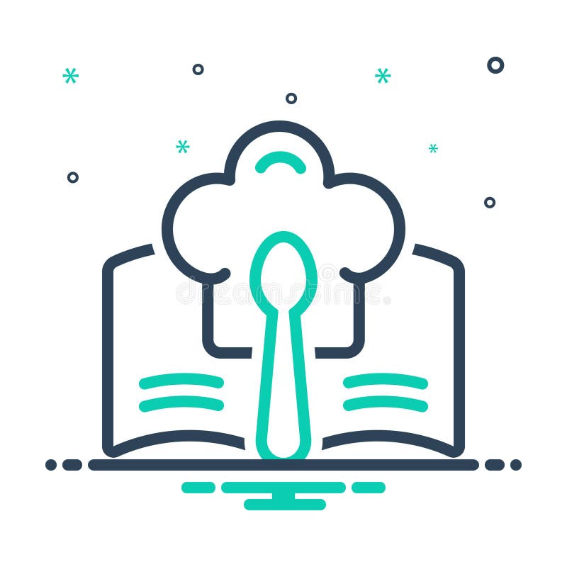 Mix Icon for Recipe, Recipe Book and Kitchen Stock Illustration ...