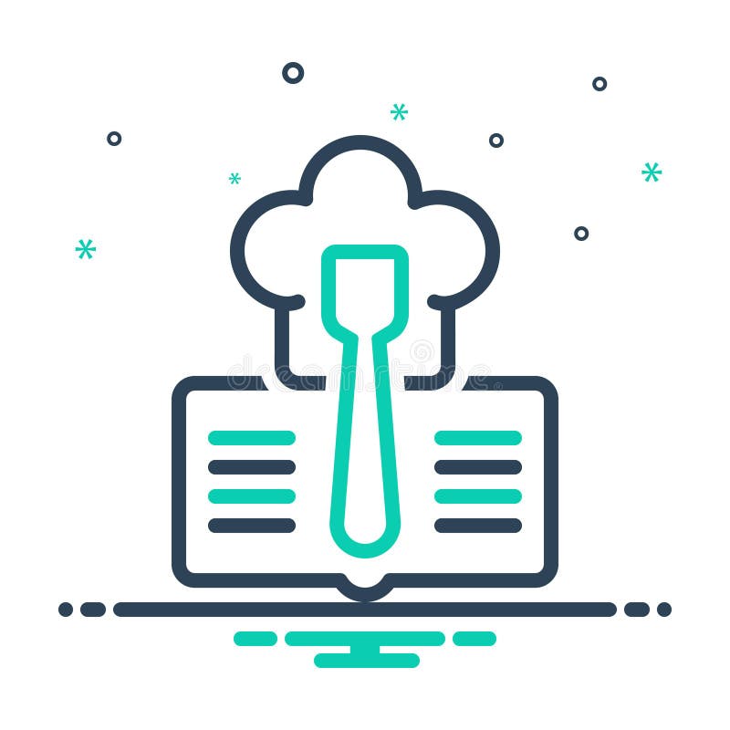 Mix Icon for Recipe, Recipe Book and Cook Stock Illustration ...