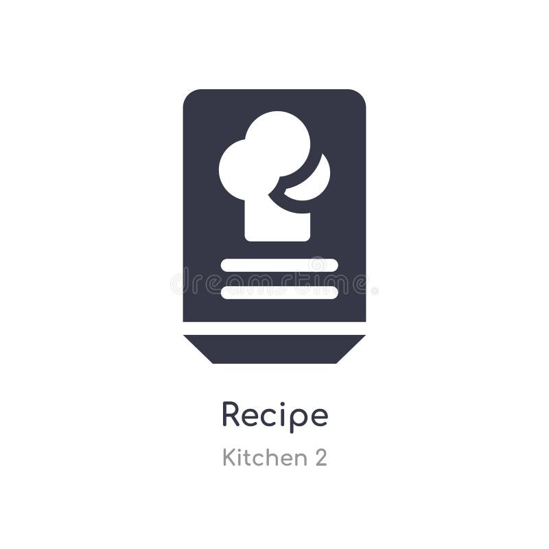 Recipe Icon. Isolated Recipe Icon Vector Illustration from Kitchen 2 ...