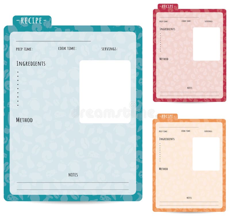 Recipe Layout Template Food Background Vector Stock Vector ...