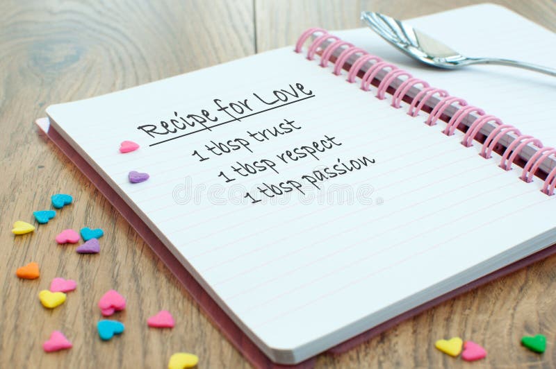 Recipe for love stock photo. Image of ingredients, heart - 23120034