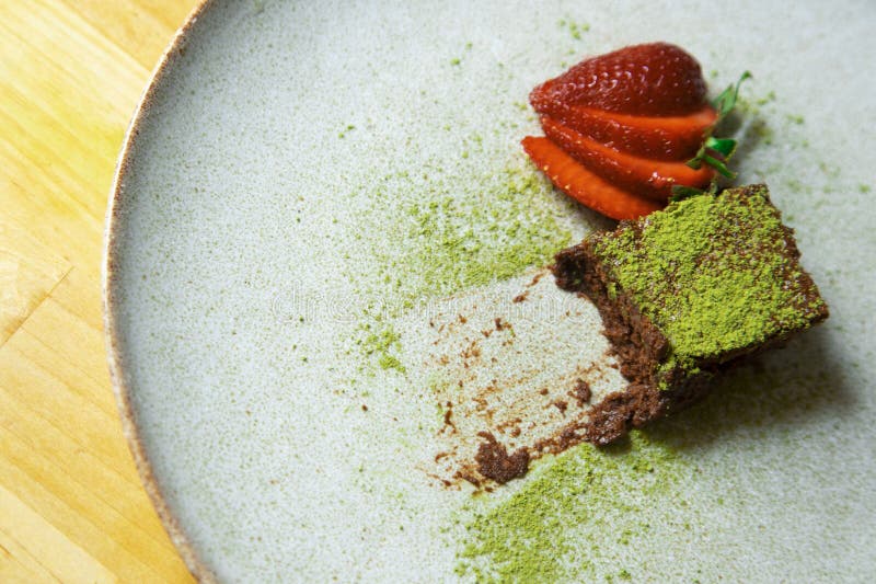 Matcha Green Tea Chocolate Sponge Cake. Stock Photo - Image of healthy ...