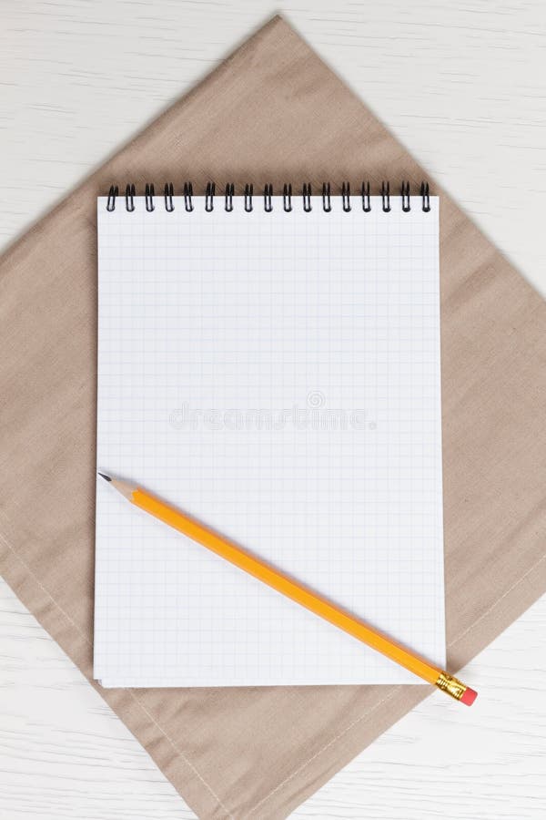 Recipe Notepad on Wooden Table Stock Photo - Image of notepad, board ...