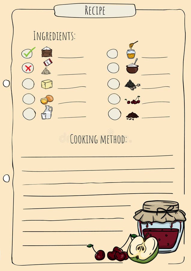 Recipe Book Template Stock Illustrations – 3,388 Recipe Book Template ...