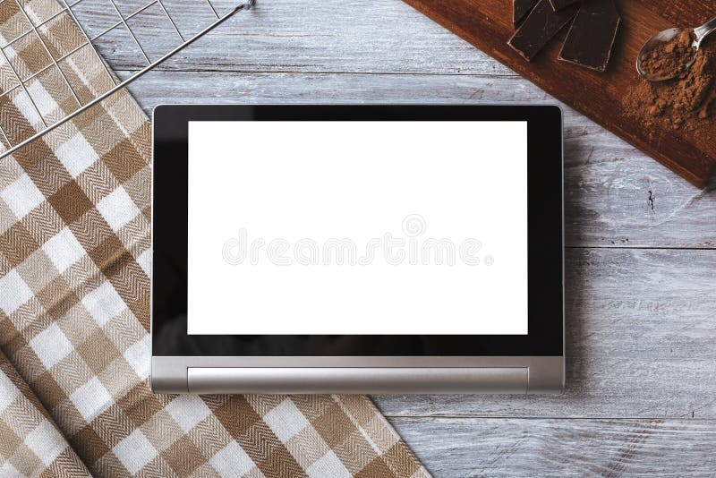 Recipe on tablet stock image. Image of ingredient, culinary - 65305779