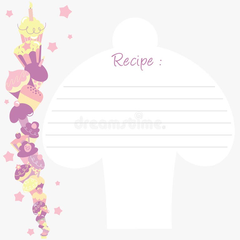 Bake Recipe Card Border Stock Illustrations – 77 Bake Recipe Card ...