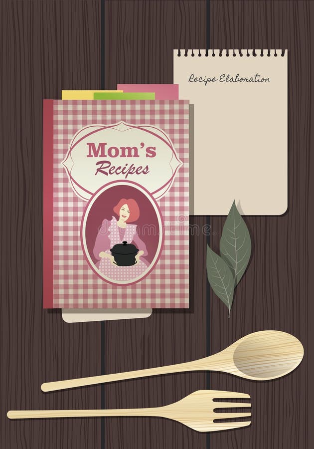 Recipes Cookbook. Cooking Notebook Stock Vector - Illustration of board ...