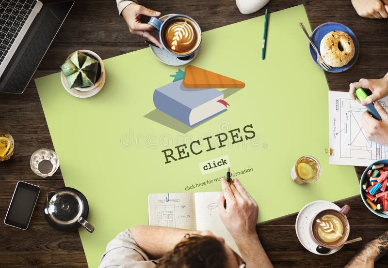 Recipes Food Menu Cafe Restaurant Concept Stock Image - Image of ...