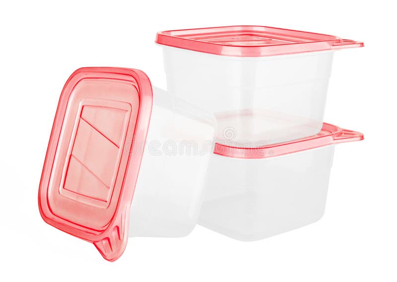 Recipiente Di Plastica Per Alimento Immagine Stock - Immagine di ...