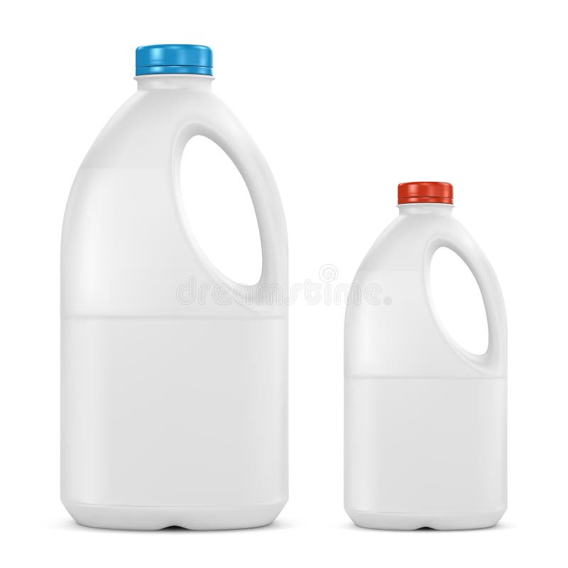 Recipienti Di Plastica Della Bottiglia Per Il Latte Di Gallone ...