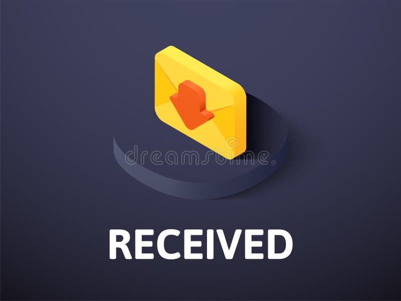 Recived Isometric Icon, Isolated on Color Background Stock Vector ... Recived Isometric Icon, Isolated on Color Background Stock Vector ...