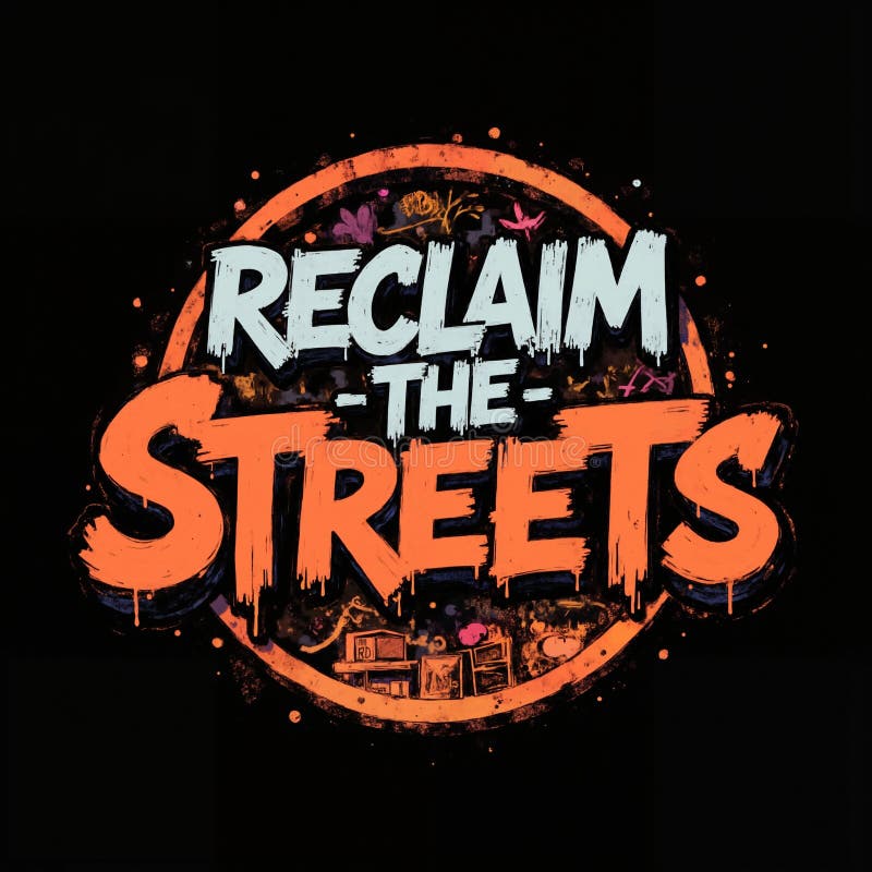 Reclaim the Streets is the Title of the Image Stock Illustration ...