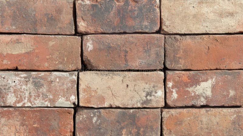 Reclaimed Bricks Displaying Varied Textures and Colors Stock ...